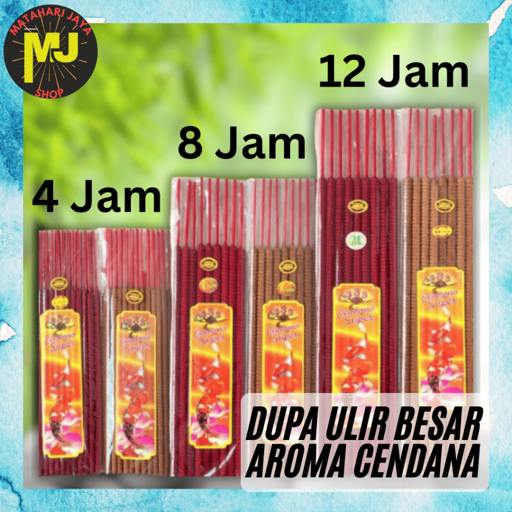 Jual MJ Hio Dupa Ulir Besar Cendana 40 Cm 9 Batang 12 Jam / Sandalwood ...