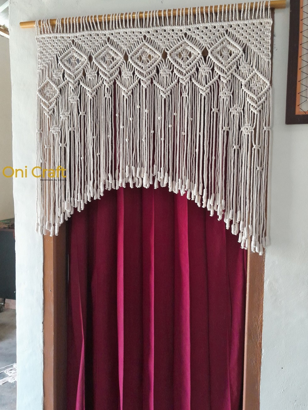 Jual Tirai Makrame Handmade Estetik Setengah Pintu | Shopee Indonesia