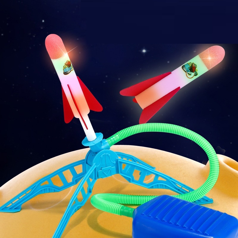 Jual Mainan Anak Roket Injak Terbang Rocket Launcher Ada Lampu Bahan ...