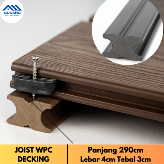 Jual Joist Wpc Decking - Rangka Decking Wpc - Aksesoris Wpc Decking Outdoor | Shopee Indonesia