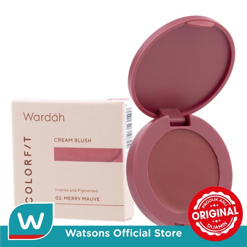 Jual Wardah Colorfit Cream Blush 02 Merry Mauve | Shopee Indonesia