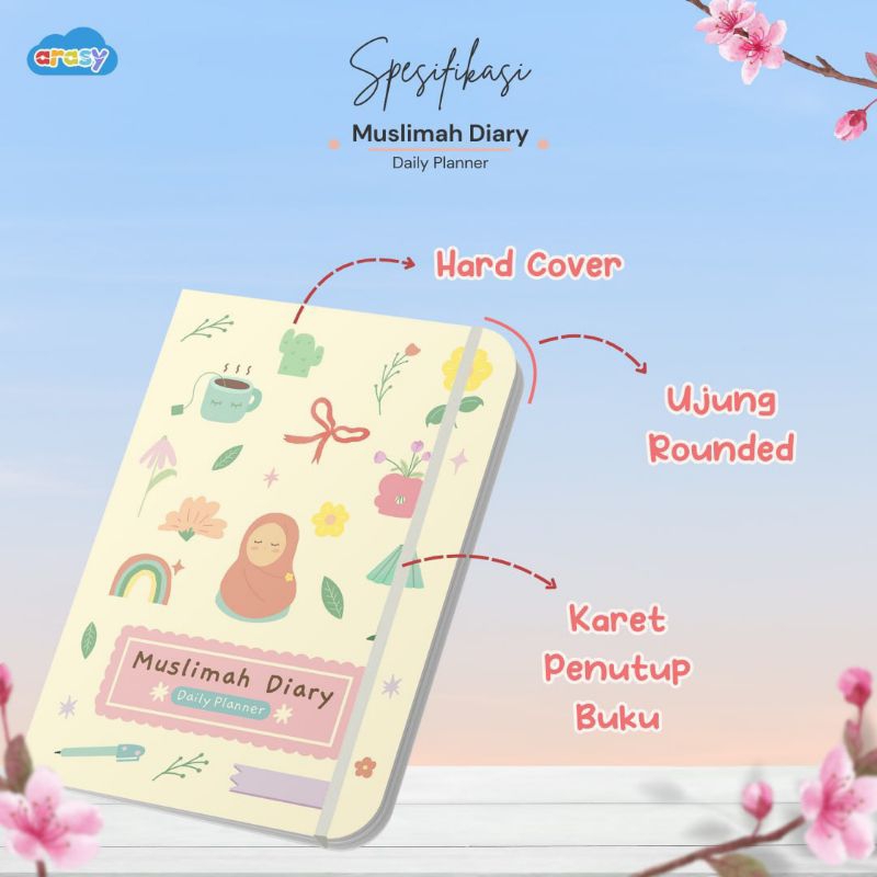 Jual MUSLIMAH DIARY - Daily Planner| buku diary| note book | Shopee ...