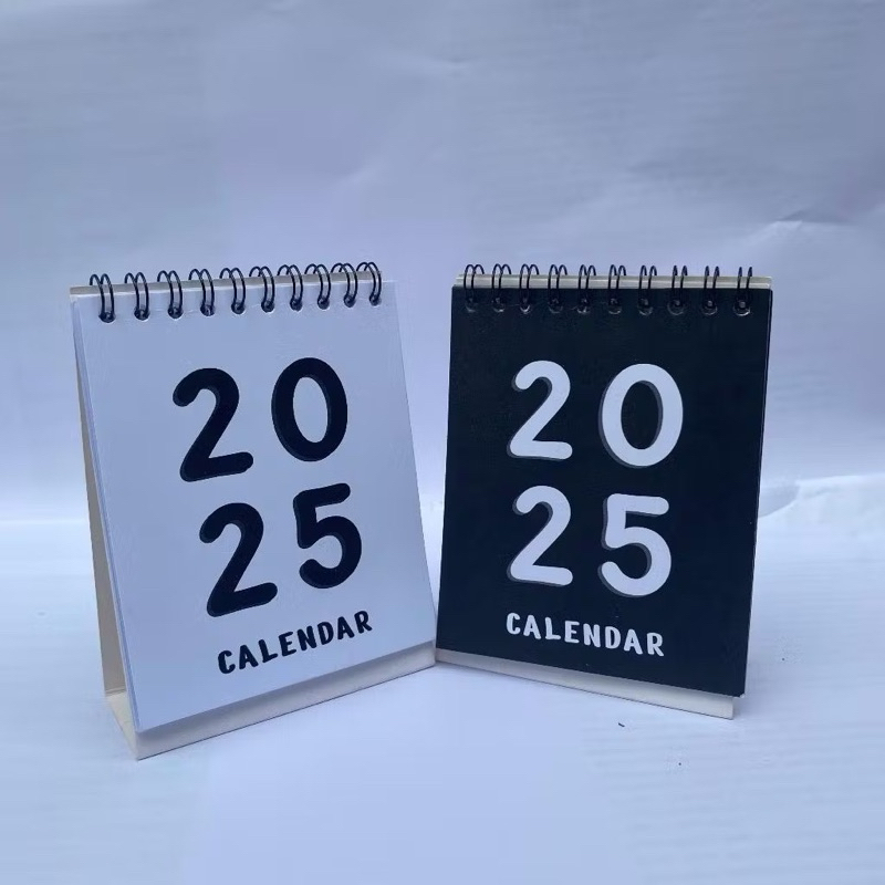 Jual Kalender 2025 / Kalender Meja Aesthetic/ Kalender Mini Hitam Putih ...