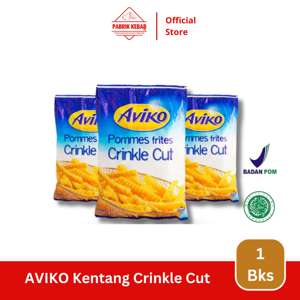 Jual AVIKO Kentang Goreng Crinkle Cut 1 KG 2.5 KG - Frozen Food Kentang ...