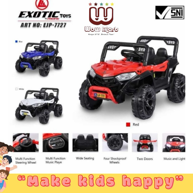 Jual EXOTIC EJP-7727/ EJP-7750 (NEW) JEEP 12 Volt MOBIL AKI ANAK KEREN ...