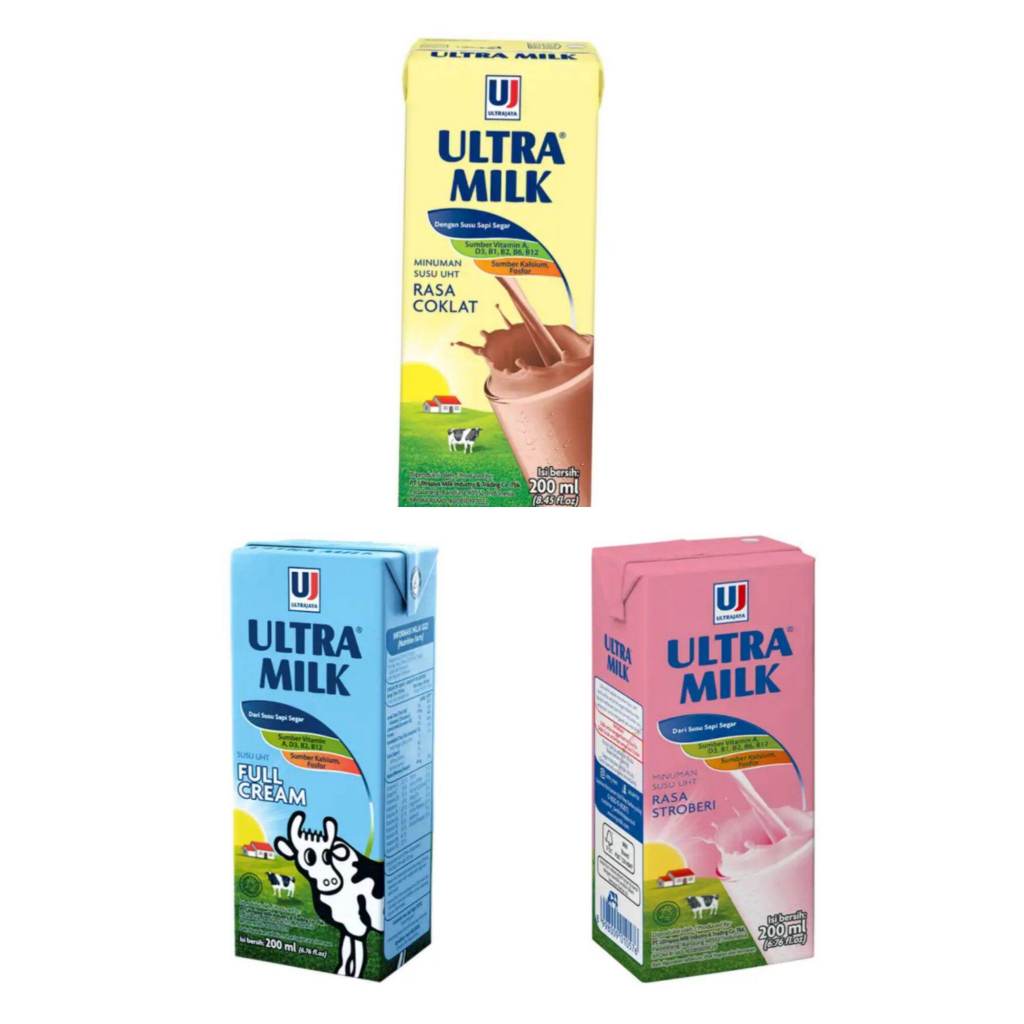 Jual ULTRA MILK 200ML DUS ( 24 PCS ) | Shopee Indonesia