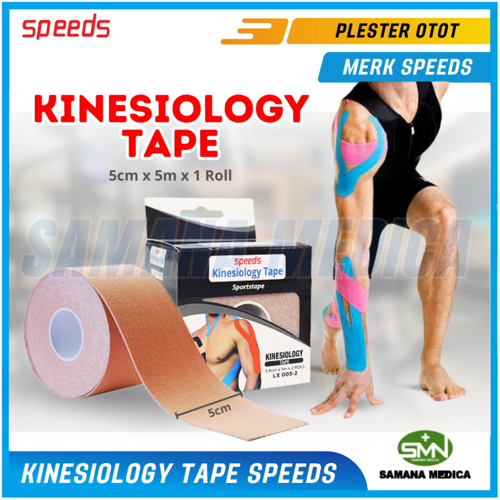 Jual Kinesiology Tape / Kinesio Tape / Tapping / Plester Otot 5cm x 5m ...