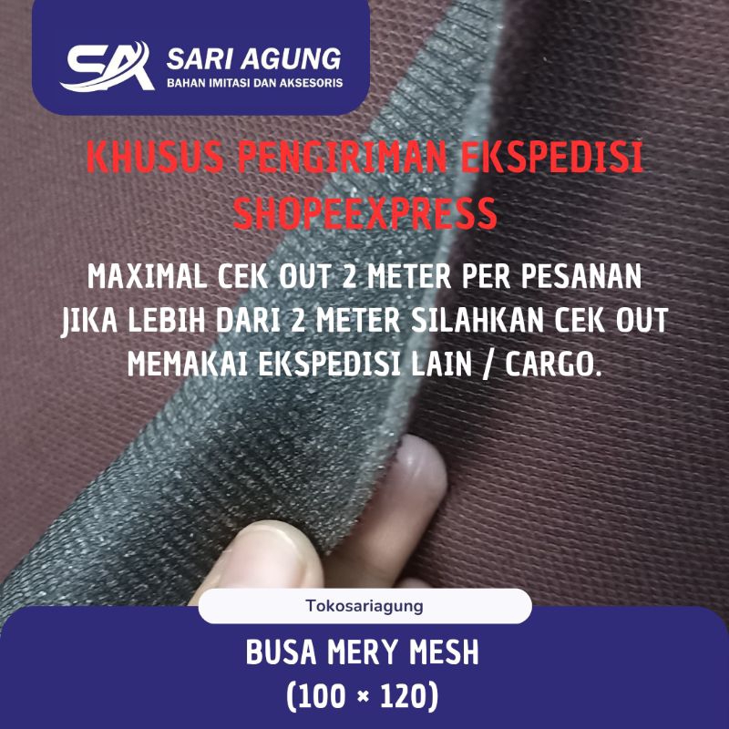 Jual MERY MESH 03 (METER) BUSA JARING LAPIS 3mm FURING SEPATU TAS ...