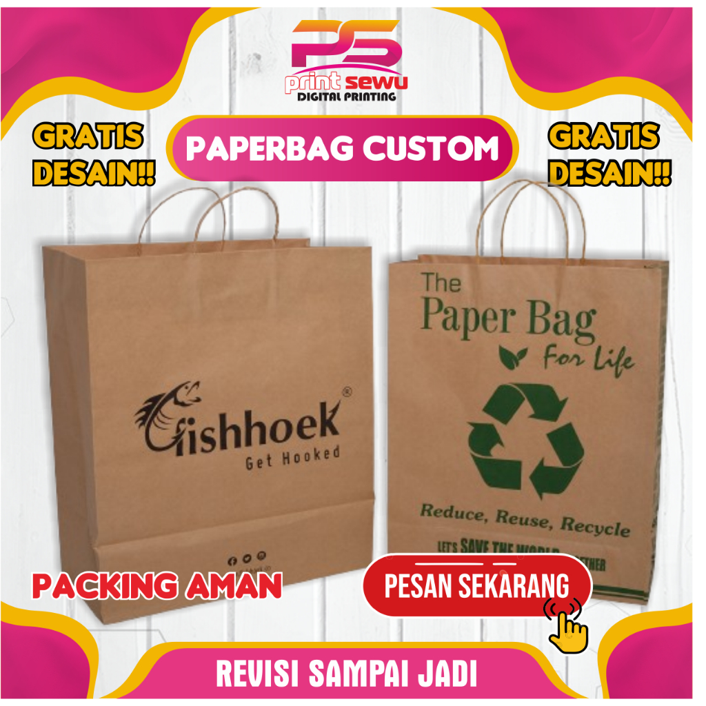 Jual PAPERBAG CUSTOM | UKURAN BISA BERVARIASI SESUAI REQUEST | GRATIS ...