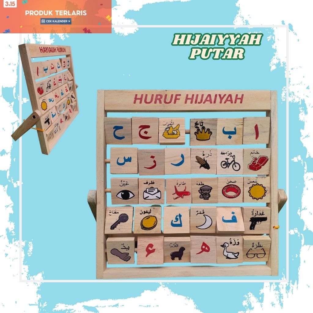 Jual Mainan Edukasi - Mainan Huruf Hijaiyah Putar | Shopee Indonesia