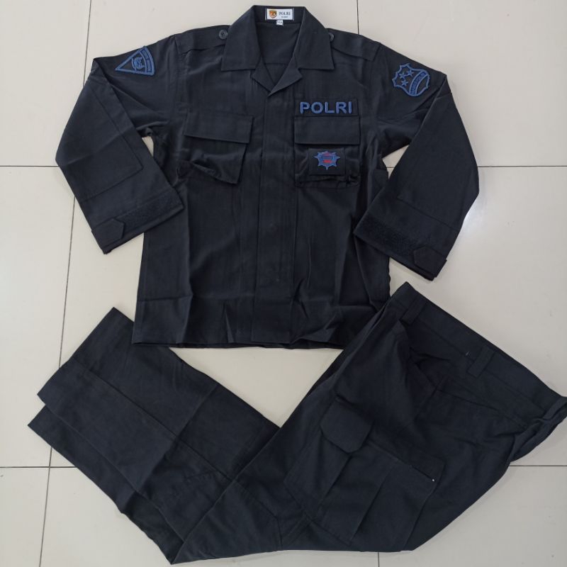 Jual Seragam PDL HITAM TACTICAL JATAH BRIMOB Bahan Halus | Shopee Indonesia