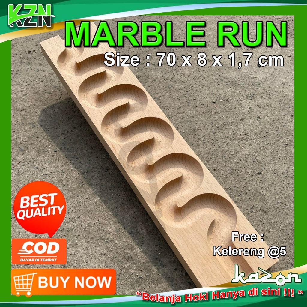 Jual Lintasan Marble Run I Wooden Track Marble I Papan seluncur ...