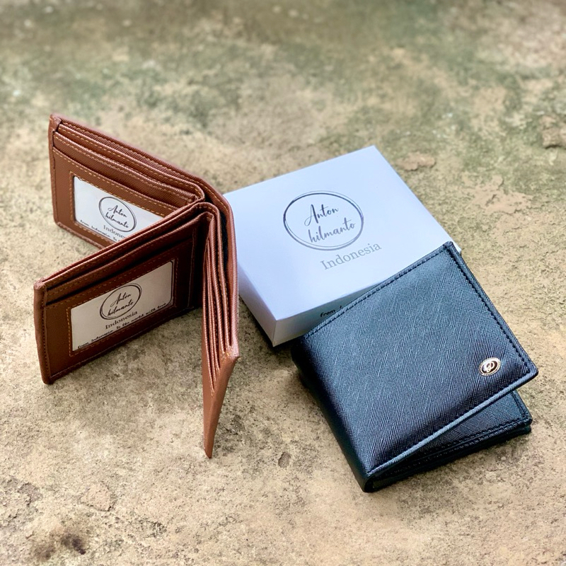 Jual [AHLMN] Dompet pria model 3 ruang banyak saku penyimpanan bahan ...