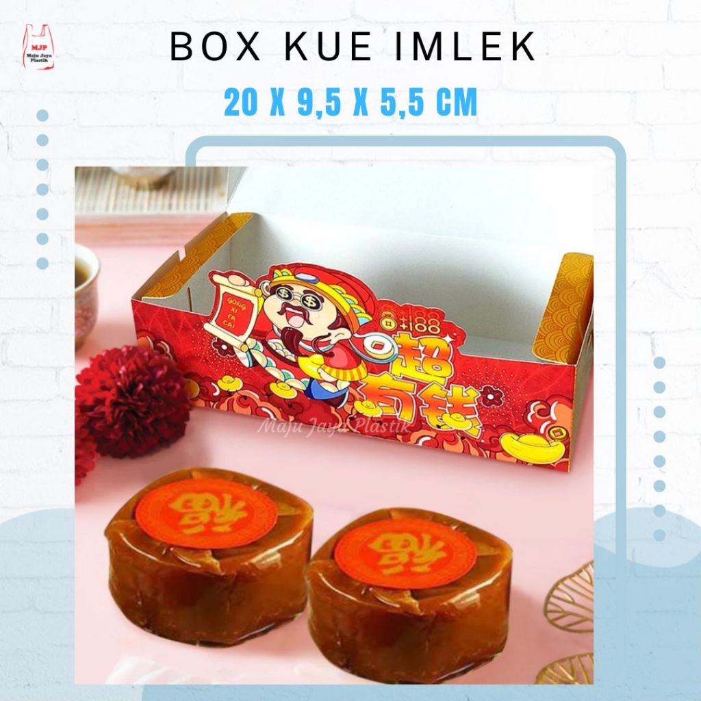 Jual Box Imlek Kue Keranjang 20x10x5 cm Box Imlek Dodol Cina 250gr ...