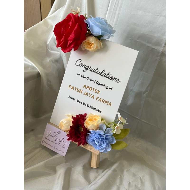 Jual Standing Flower Acrylic 30 x 20 cm / Custom Akrilik Bunga Palsu ...