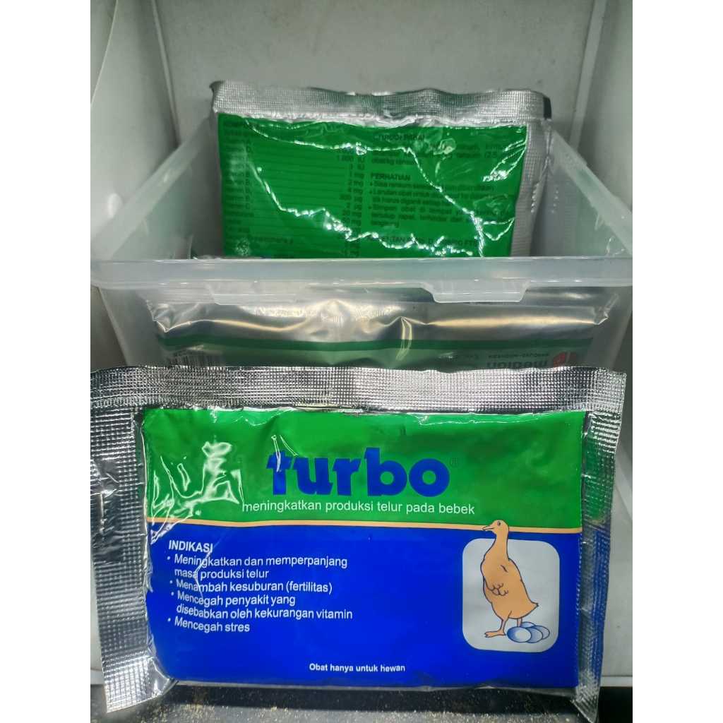 Jual turbo vitamin bebek produk medion serbuk larut air dicampur pakan ...