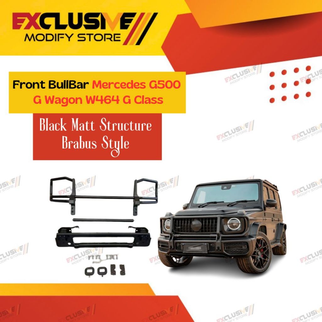 Jual MERCEDES G350 G400D G400 G500 G WAGON W464 G CLASS UPGRADE BULL BAR BRABUS STYLE PUSH BAR ...