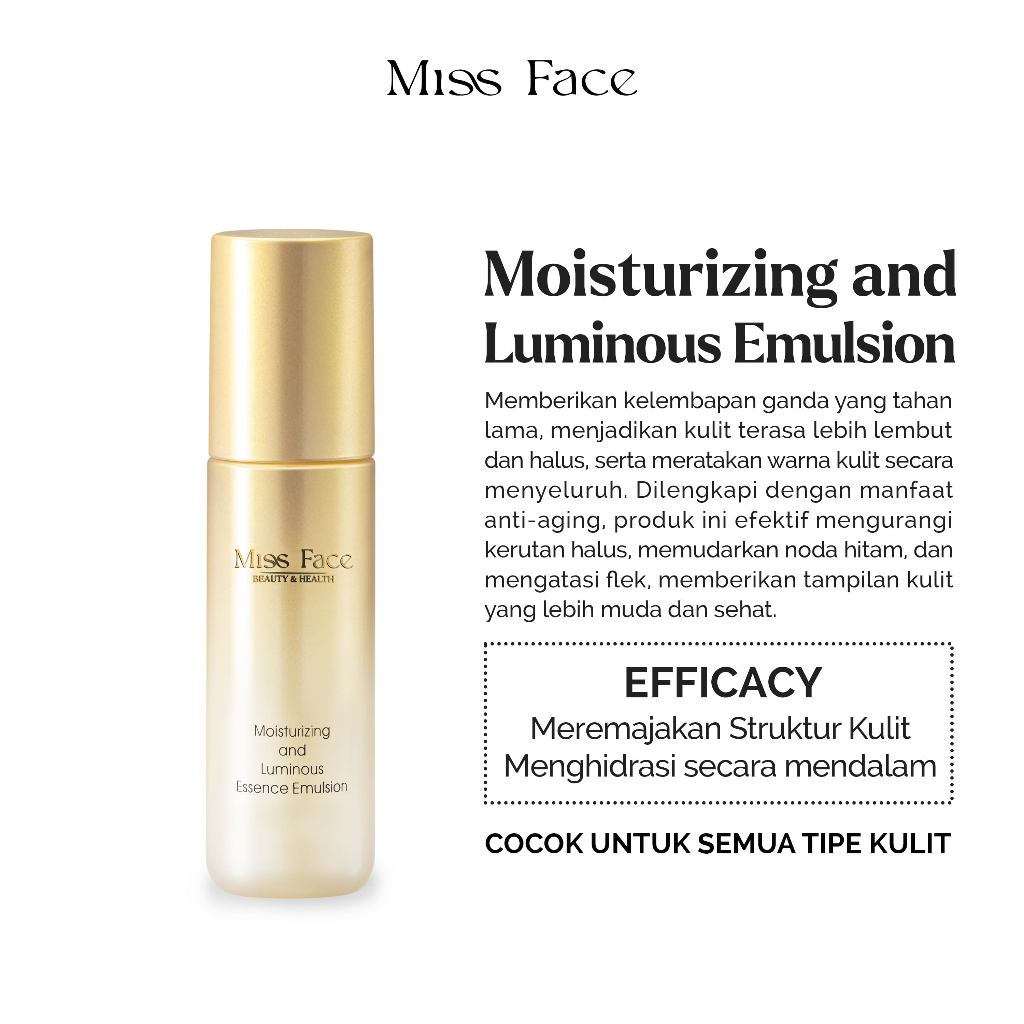 Jual Miss Face Moisturizing Essence Emulsion [30ml] | Shopee Indonesia