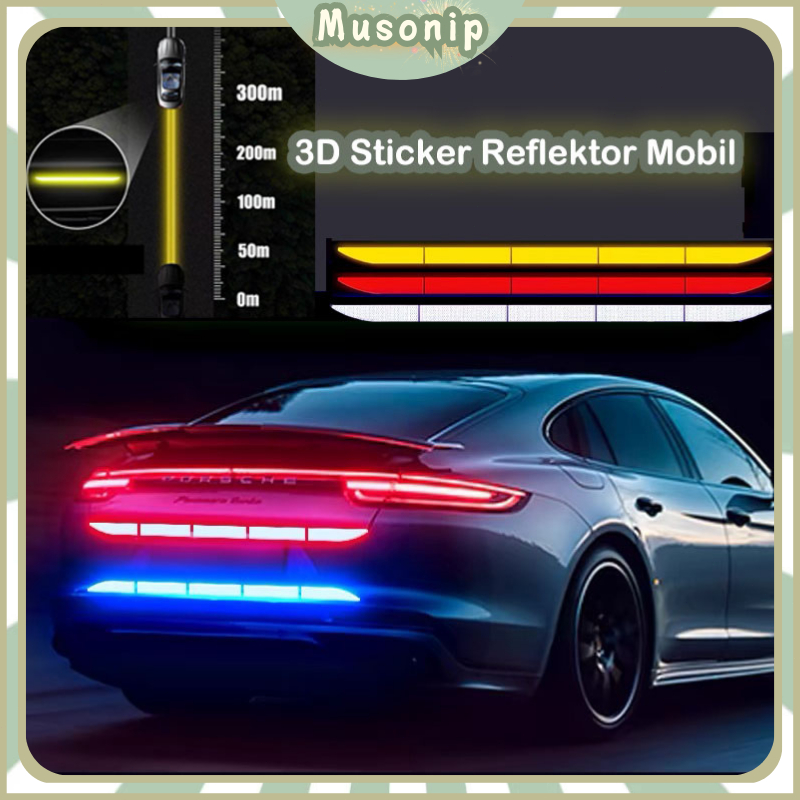Jual 3D Sticker Reflektor Mobil Sticker Bumper Body Reflektor Belakang ...