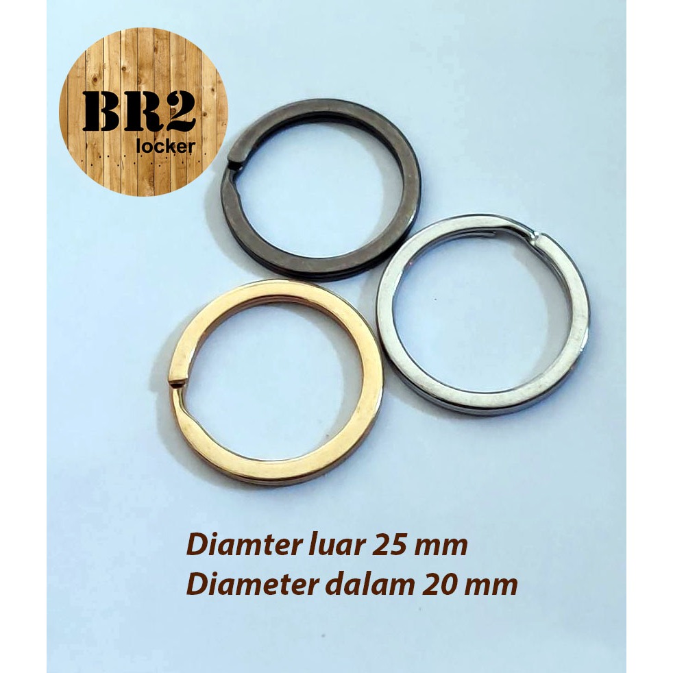 Jual Ring Gantungan Kunci pipih / gepeng diamater luar 25 mm diameter ...