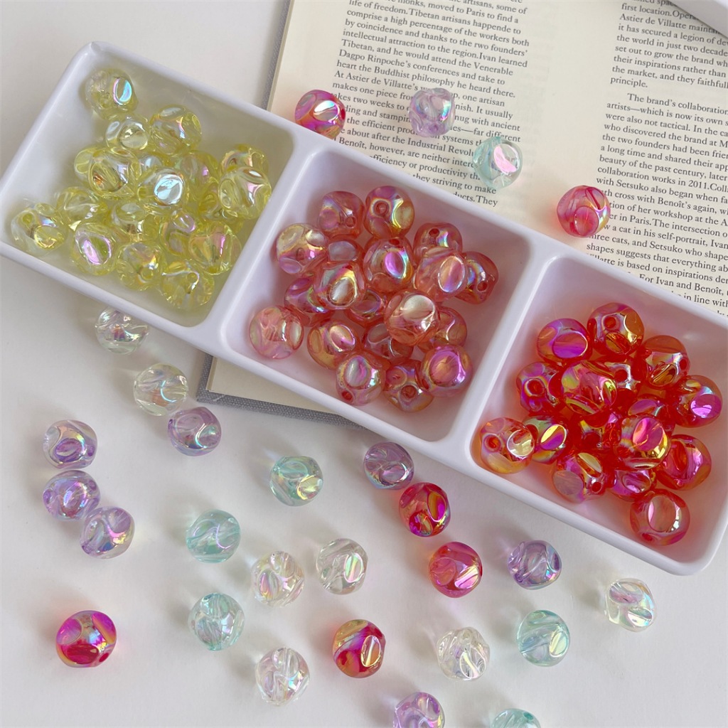 Jual Akrilik Transparan Bunga Fig Direct -hole Beads Diy Jewelry ...