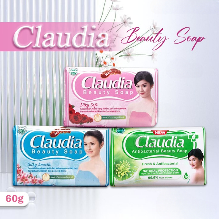 Jual CLAUDIA Bar Soap 60g - Soap Silky Soft | Silky Smooth | Fresh ...