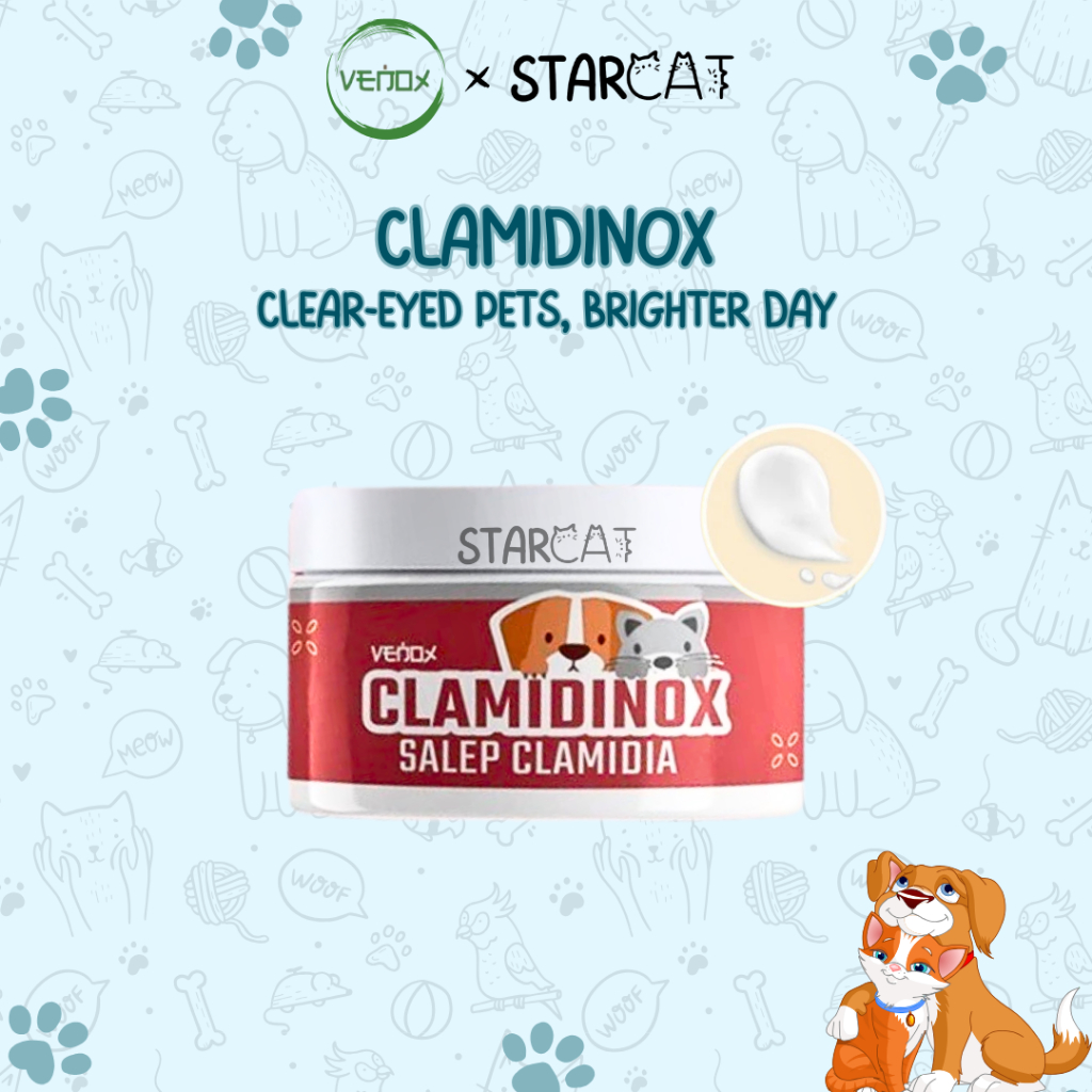 Jual SC Venox CLAMIDINOX Salep Obat Clamidia Mata Kucing Anjing Infeksi ...