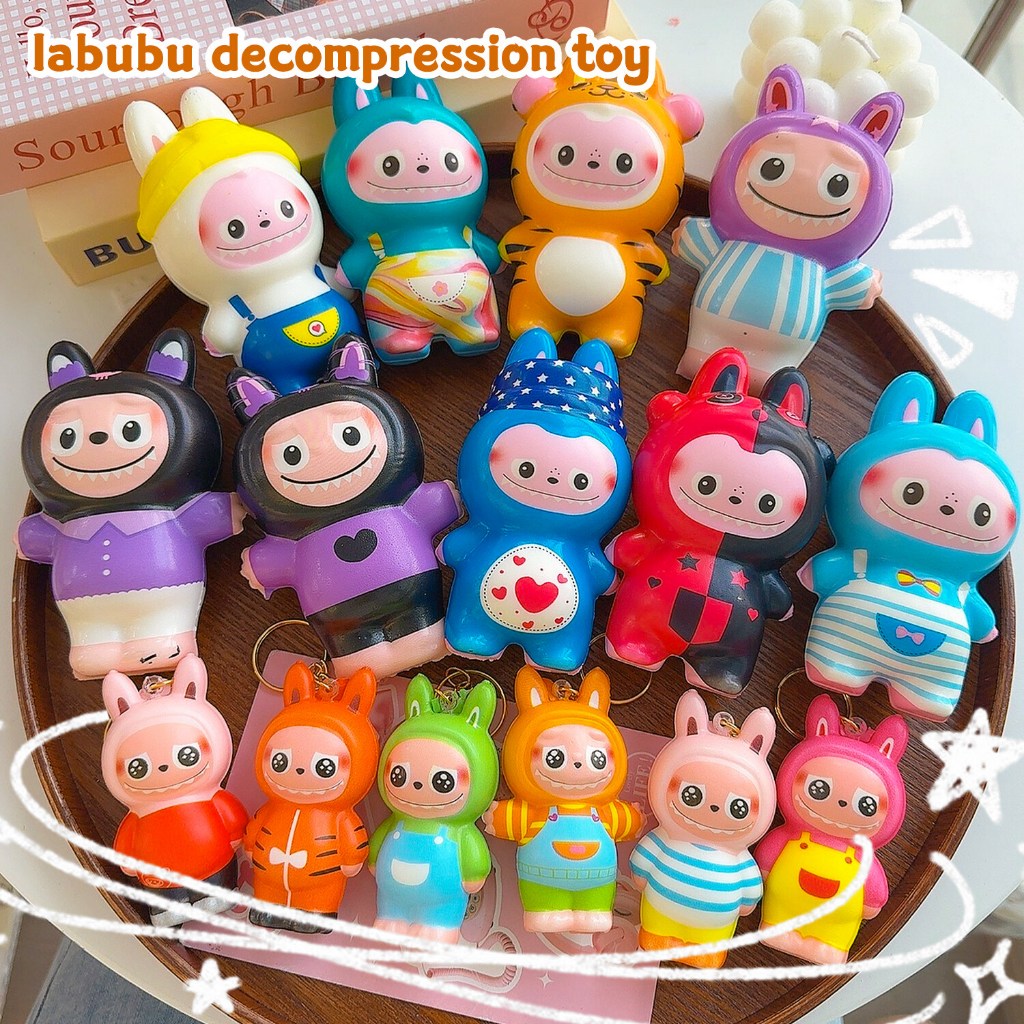 Jual Viral Mainan Squishy LABUBU LED Pencet Slowmo Labubu LED Lucu ...