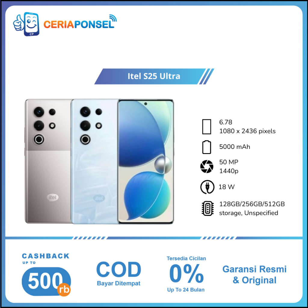 Jual Itel S25 Ultra 8/256GB AMOLED | Unisoc T620 (12 nm) | IP64 ...