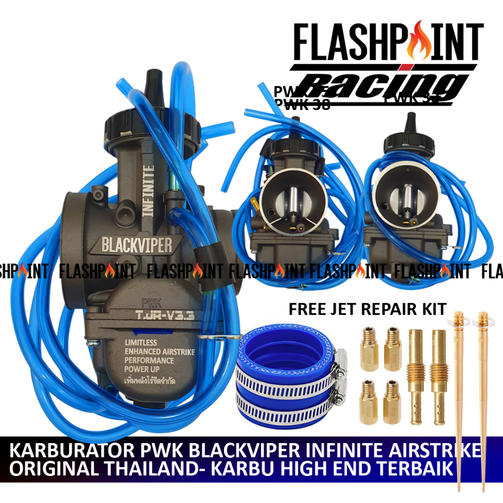 Jual (BISA COD) KARBURATOR BLACKVIPER INFINITE AIRSTRIKE PWK 33 34 35 36 38 40 42 PWK THAILAND ...