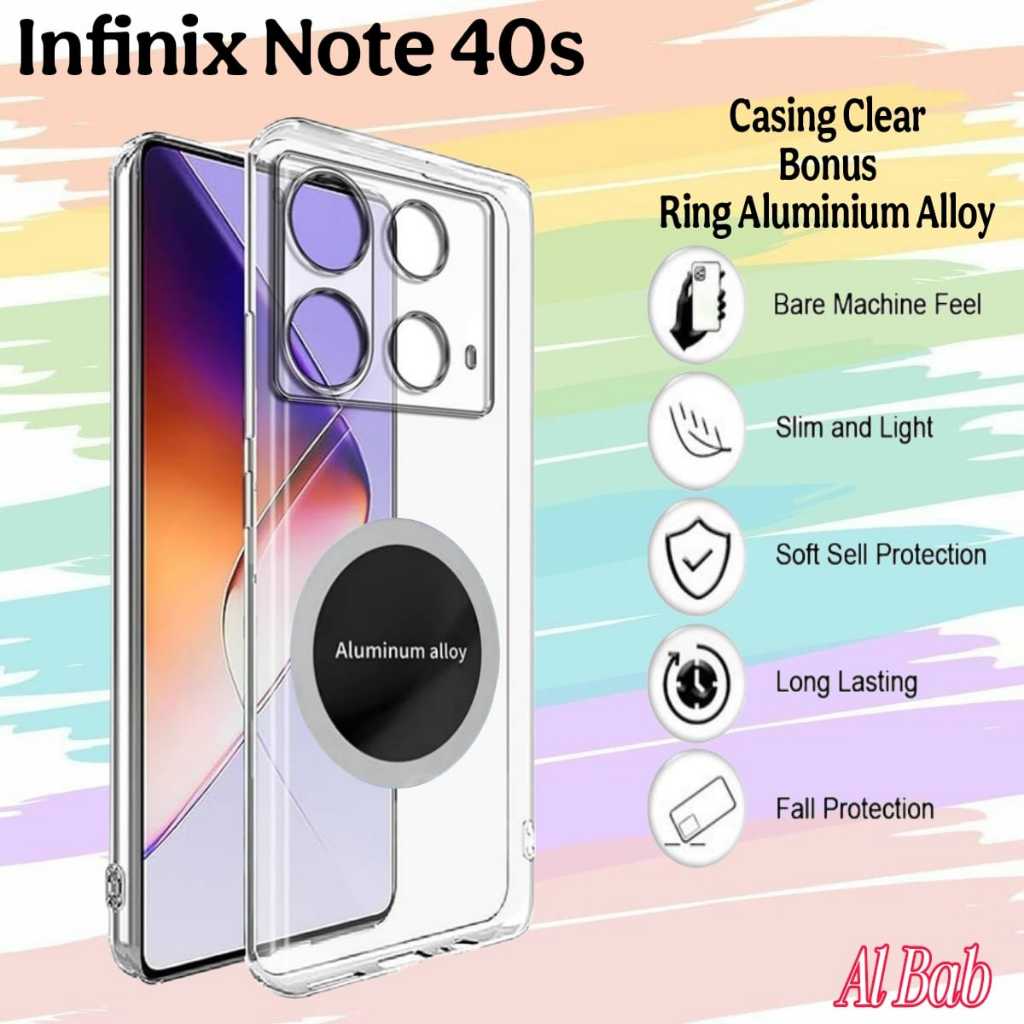 Jual Casing INFINIX NOTE 40S Ultrathin Cristal Clear Bonus Ring ...