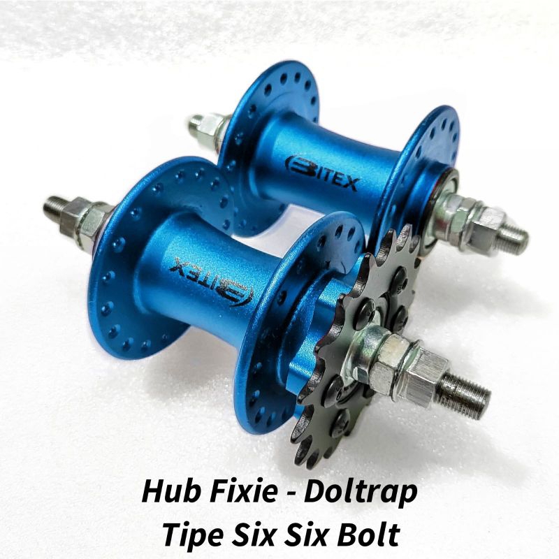 Jual hub Fixie Doltrap sepasang 36 Hole tipe six bolt hub skid fixed ...