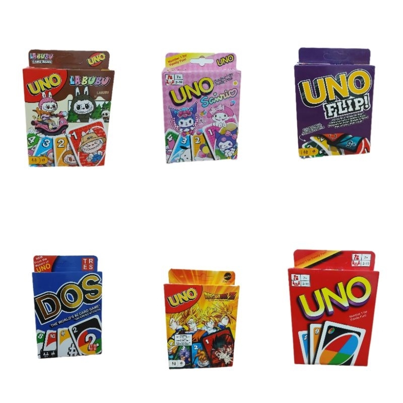Jual KARTU SAMRIO LABUBU UNO FLIP DRAGONBALZ DOS Mainan Kartu Game ...