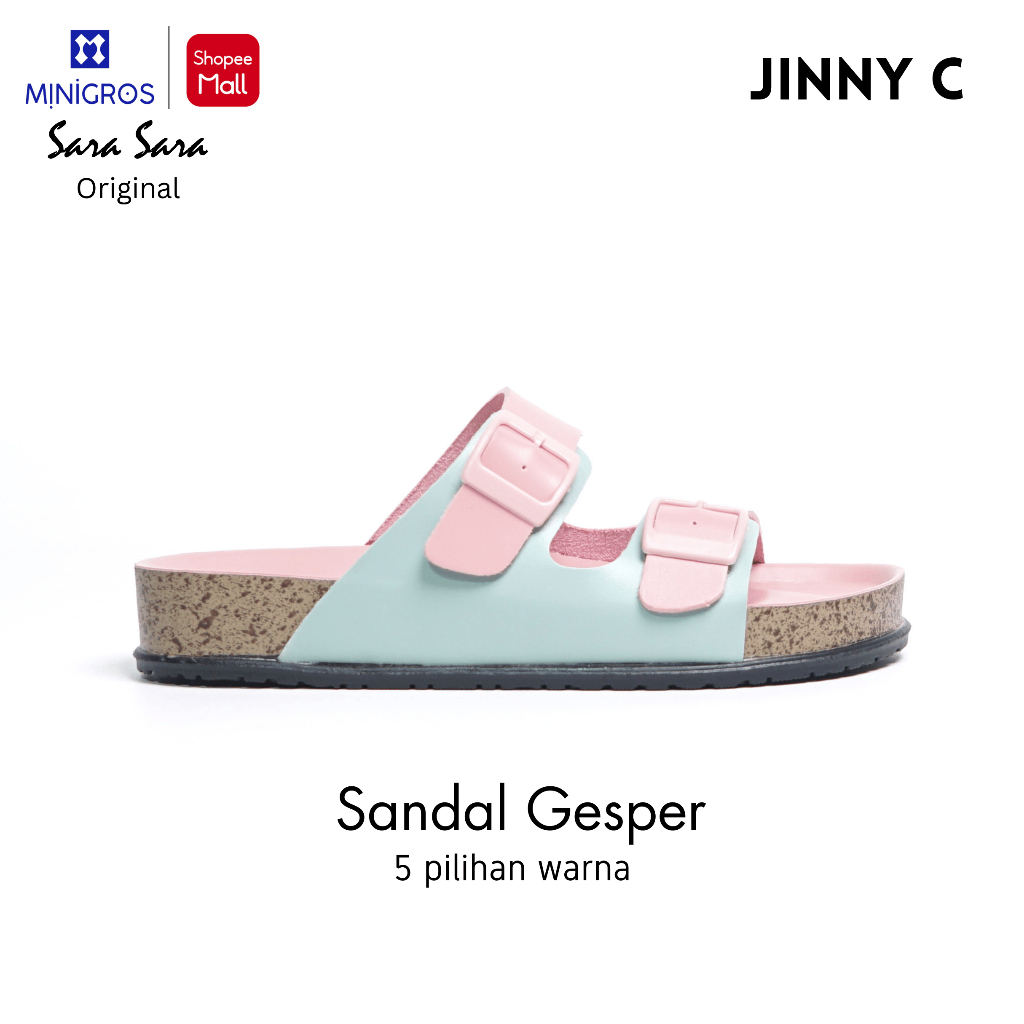 Jual Sara Sara Jinny Color Sandal Flat Wanita Model Gesper Birken ...