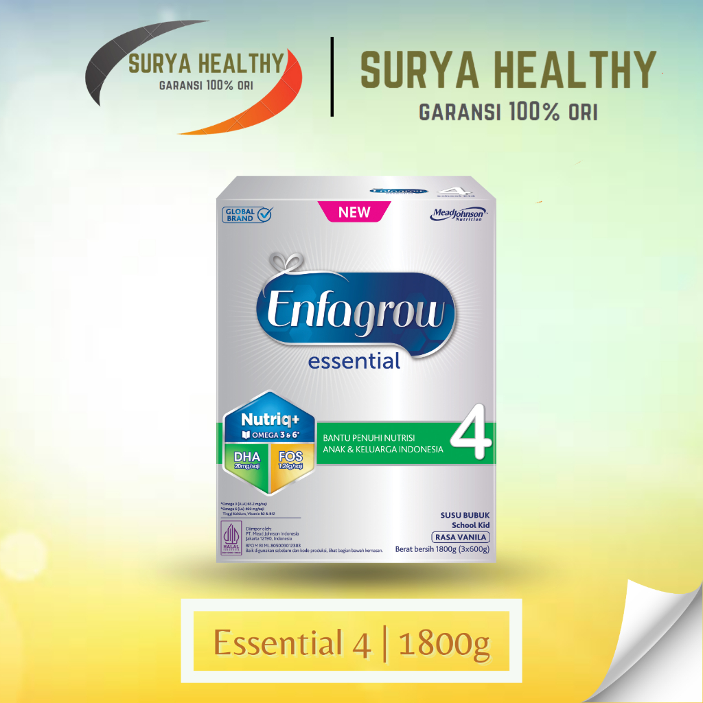 Jual ENFAGROW ESSENTIAL 4 SUSU FORMULA ANAK 3 - 12 TAHUN 1800 gr ...