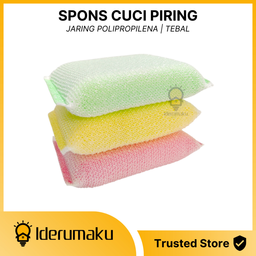 Jual Spons Cuci Piring Jaring Tebal Universal Busa Spon Pencuci Piring ...