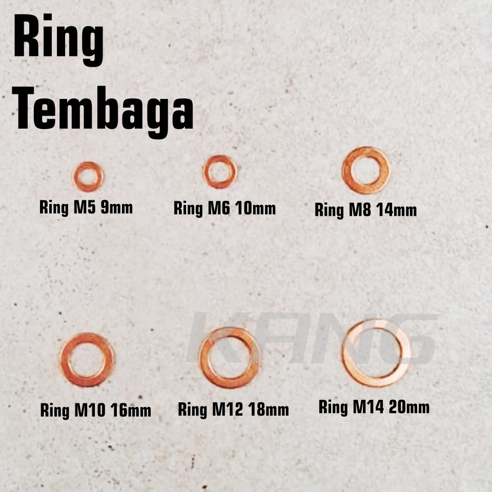 Jual Ring Solar Tembaga M6 M8 M10 M12 M14 6mm 8mm 10mm 12mm 14mm ...
