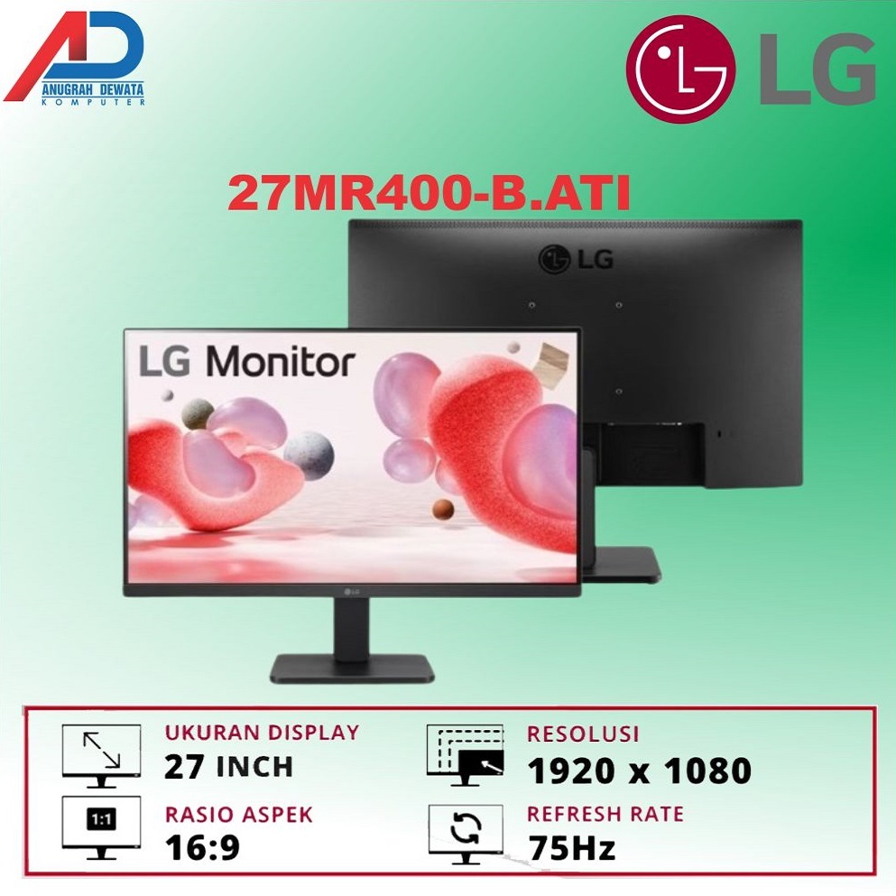 Jual LG Monitor 27MR400-B 27 Inchi Full HD Display with AMD FreeSync ...