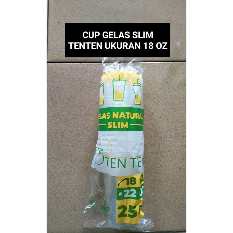 Jual Cup Gelas Slim TENTEN 18oz Isi 25 Pcs | Shopee Indonesia