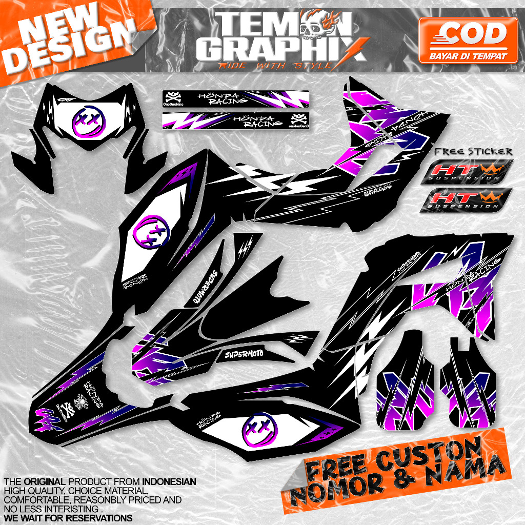 Jual Decal Honda Crf 150 L Supermoto Surex Stiker Crf Hologram Premium ...