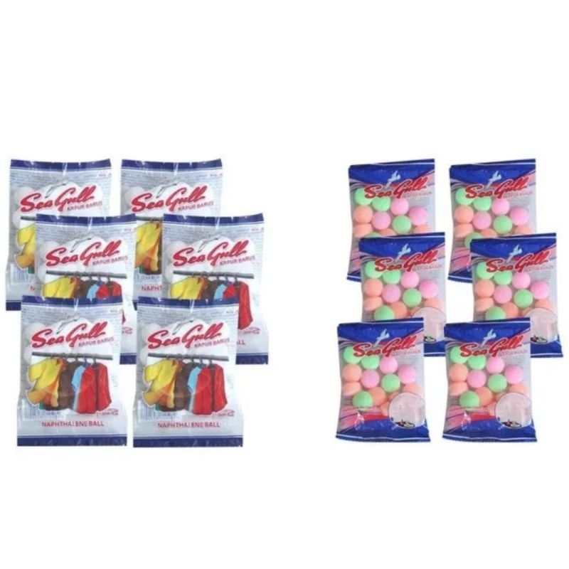 Jual 1 renceng 12 pak kamper kapurbarus seagull 25gram | Shopee Indonesia
