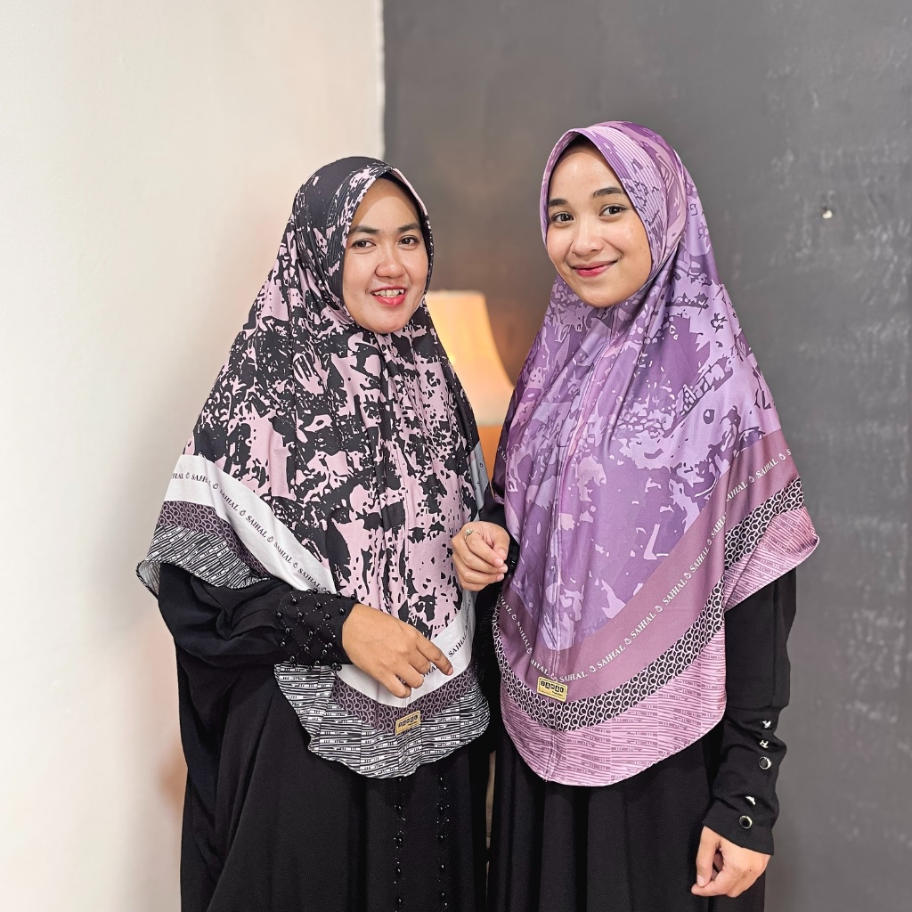 Jual SAHAL - Jilbab Motif Jumbo Hijab instan daily bergo motif printing ...