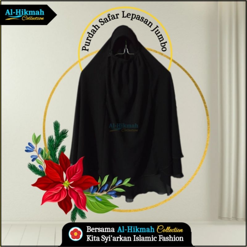 Jual Purdah Cadar Safar Lepasan Jumbo Al Hikmah Collection Full Siffon ...