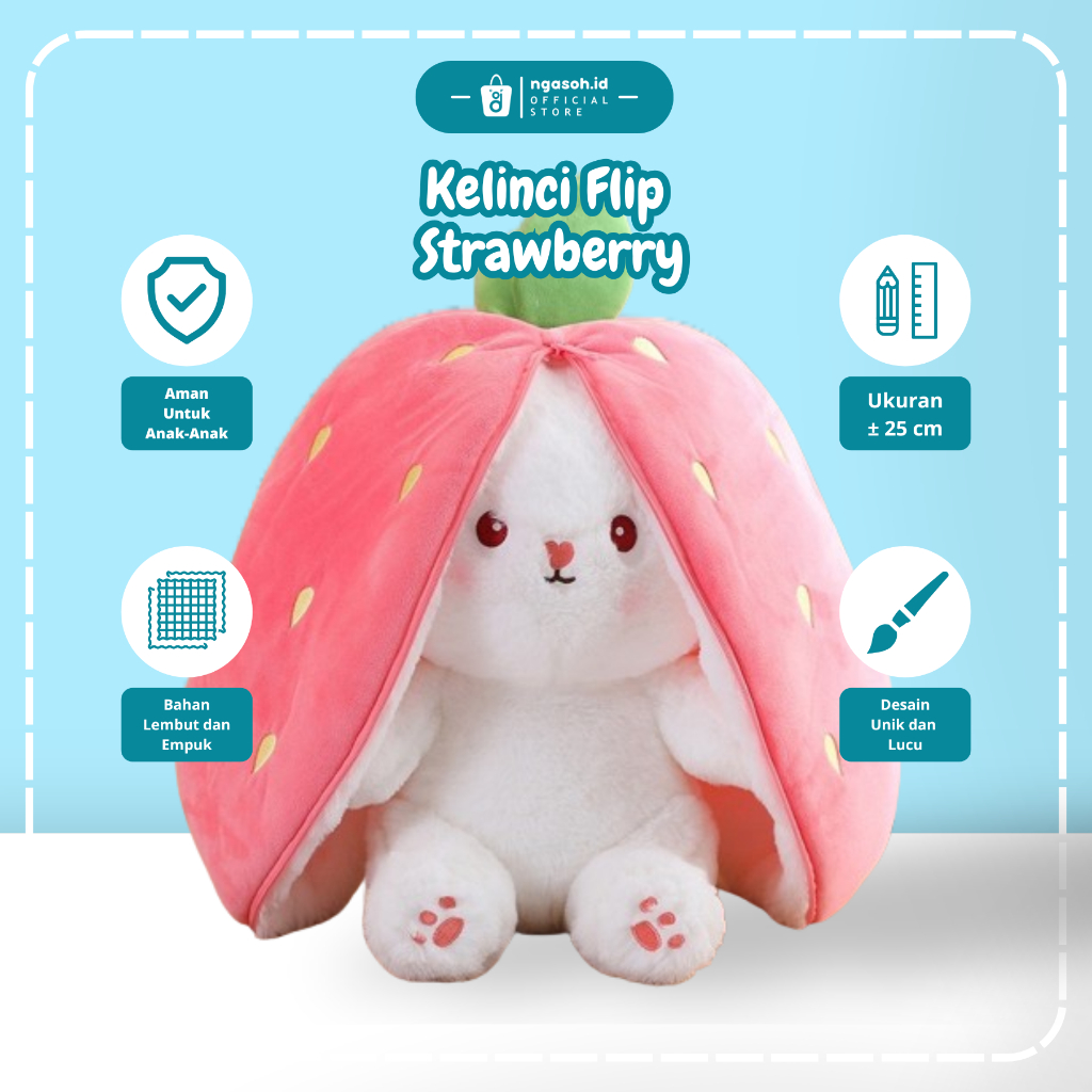 Jual Boneka Mainan Anak Perempuan Flip Kelinci 30 cm Kado Ulang Tahun ...