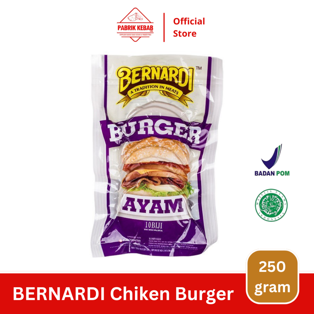 Jual BERNARDI Chicken Burger - Daging Burger Ayam 250 gram | Shopee ...