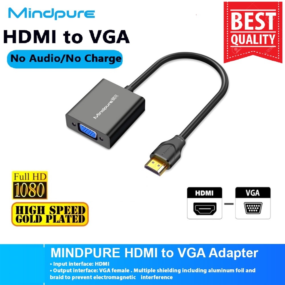 Jual Mindpure Converter HDMI To VGA / HDMI Ke VGA Kualitas Bagus | Shopee Indonesia