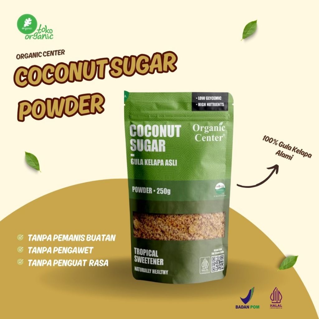 Jual Organic Center Coconut Sugar (250gr) Gula Kelapa Asli, Gula Kelapa Organic , Gula Kelapa ...