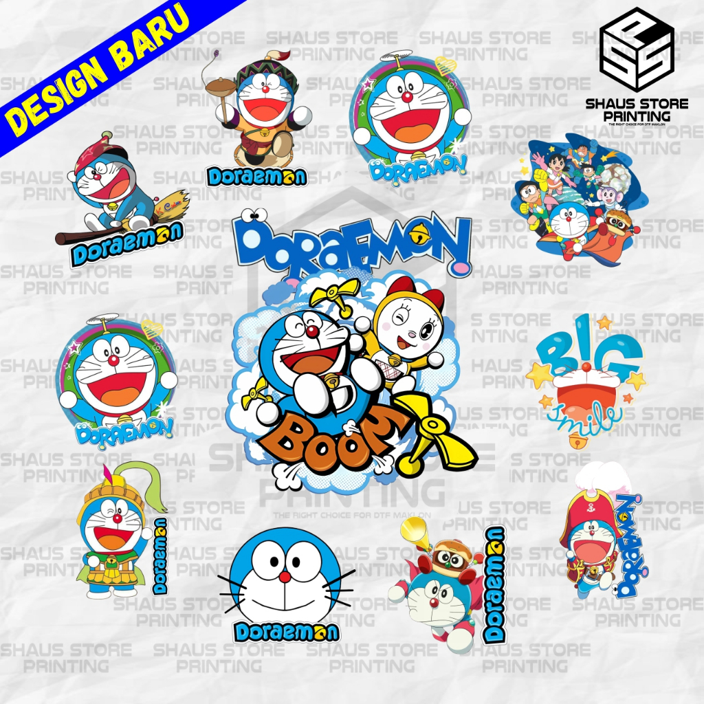 Jual SABLON setrika simple TEMA DORAEMON PART 1 (Sticker Only) | Shopee ...