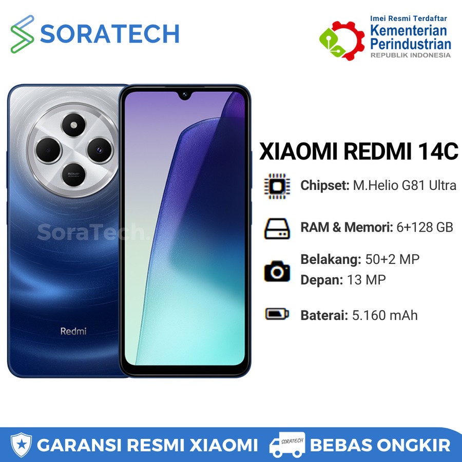 Jual Xiaomi Redmi 14C RAM 6/128GB 8/256GB 128GB 256GB Garansi Resmi ...