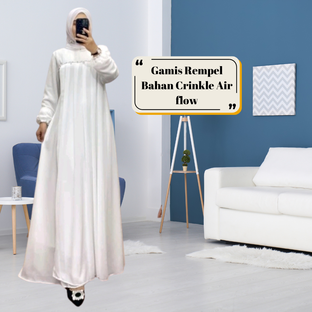 Jual Turun Harga Gamis Model Rempel Crinkle Air Flow Premium Terlaris ...